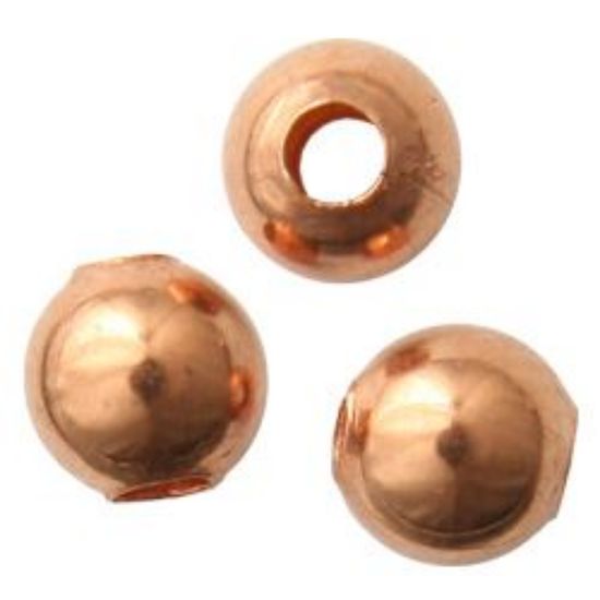 Bead Copper 4mm Unit is 100pcs) - Thunderbird Supply Company - Jewelry ...