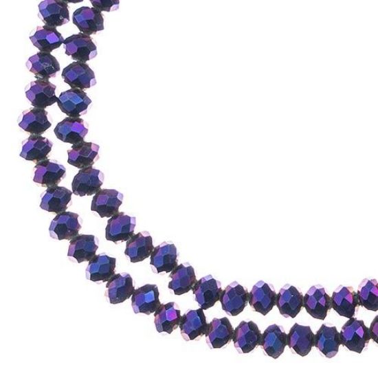 4mm Rondel OP Purple Iris 7" - Thunderbird Supply Company - Jewelry ...